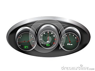 Car Dashboard Dials Vector Illustration | CartoonDealer.com #13468784