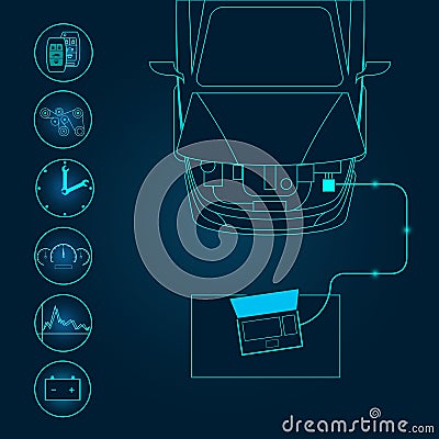 Car Diagnostics Icon Stock Vector - Image: 74297640