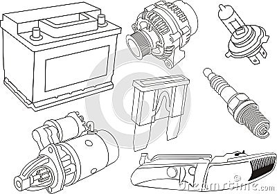 Car Electrical Parts Stock Image - Image: 22263351