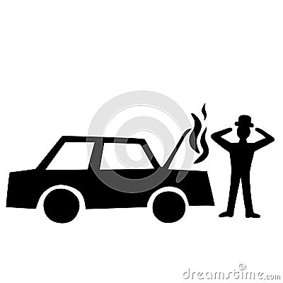 Car Failure Vector Illustration | CartoonDealer.com #64157374