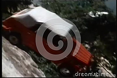Car falling off cliff stock video. Video of stagc1, fast - 52839191