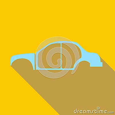 Car Frame Icon, Flat Style Cartoon Vector | CartoonDealer.com #79398413