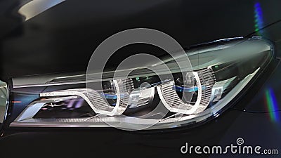 Car with Headlight Flashing Stock Footage - Video of electricity, hood ...