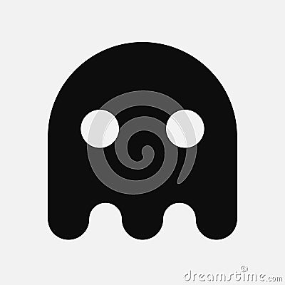Retro Gaming Ghost Symbol Vector Illustration | CartoonDealer.com ...