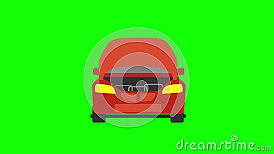Car Icon Animation. Vehicle Loop Animation with Alpha Channel, Green ...