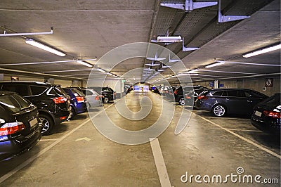 Car Inside Parking Garage Royalty Free Stock Photo - Image: 21361285