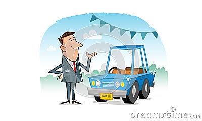Car Salesman Stock Vector - Image: 42363984