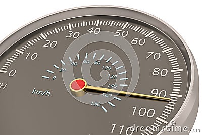 Car Speed Meter Isolated On White Background. 3D Illustration ...