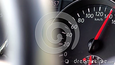 Car Speedometer and Moving Pointer on it. Maximum Speed. 3840x2160 ...