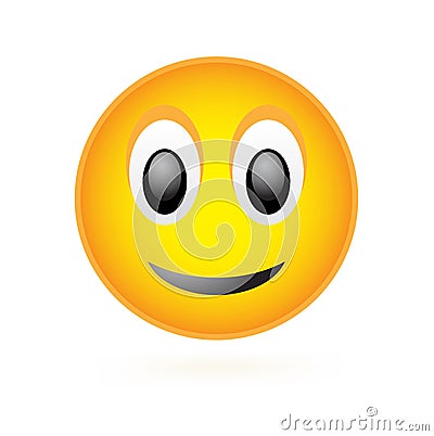 Emoticon tímido ilustración del vector. Ilustración de cara - 37845106