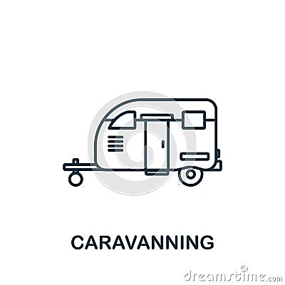 Caravanning Icon. Simple Line Element Caravanning Symbol For Templates ...
