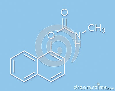 Carbaryl Carbaril Insecticide Molecule Carbamate Class. Skeletal ...