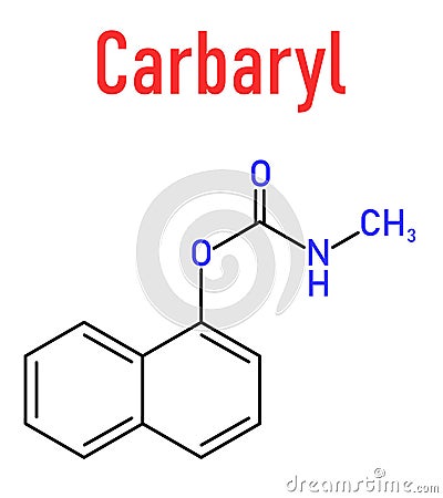 Carbaryl Or Carbaril Insecticide Molecule. Carbamate Class. Skeletal ...