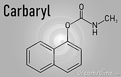 Carbaryl Or Carbaril Insecticide Molecule. Carbamate Class. Skeletal ...