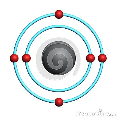 Carbon Atom On White Background Stock Photos - Image: 22685723