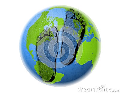 Carbon Footprints Earth Abstract Stock Photos - Image: 4318183