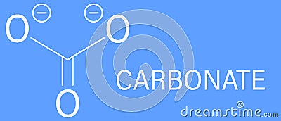 Carbonate Anion Molecule, Chemical Structure. Skeletal Formula. Cartoon ...