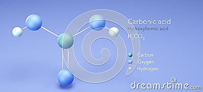 Carbonic Acid, Molecular Structures, Hydroxyformic Acid, 3d Model ...