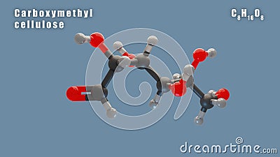 CARBOXYMETHYL CELLULOSE Molecule Of C8H16O8 Food Additive Royalty-Free ...