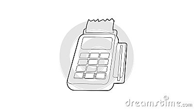 Card reader icon animation stock video. Video of purchase - 208268373