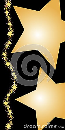 Card With Starline And Big Stars Cartoon Vector | CartoonDealer.com ...