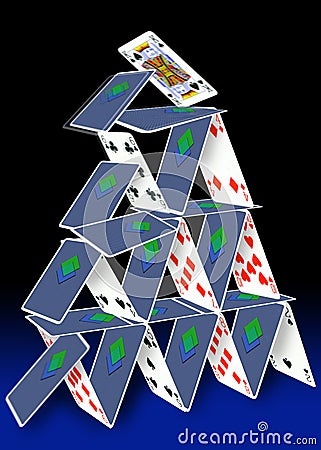 Card Tower Royalty Free Stock Photos - Image: 9608