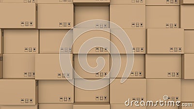 Cardboard Boxes on Green Screen Stock Video - Video of alpha, storage ...