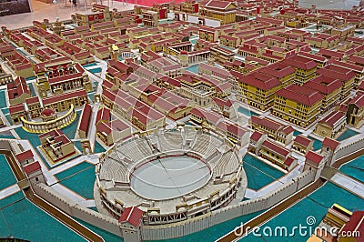 Cardboard Model Of A Roman City Stock Photography | CartoonDealer.com ...