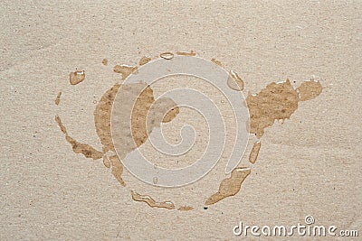 Cardboard Texture With Wet Spots. Brown Cardboard With Round Wet Spots ...