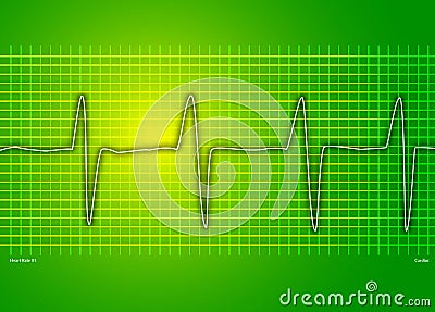 Cardiac Green Graph Stock Image | CartoonDealer.com #525505