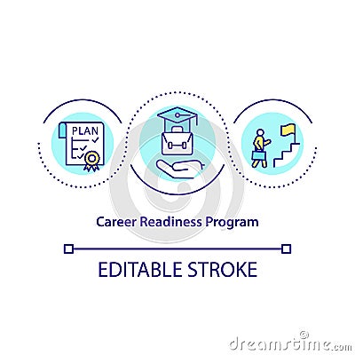Career Readiness Program Concept Icon Cartoon Vector | CartoonDealer ...