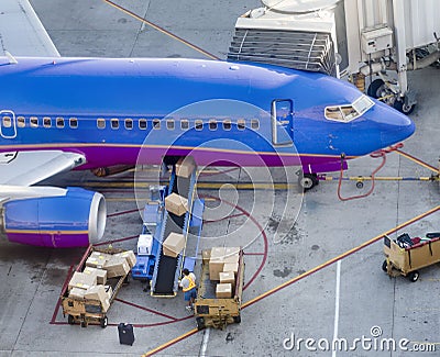 Cargo Being Loaded Onto Aircraft Royalty Free Stock Photography - Image ...