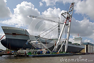 Cargo Ship On Dry Dock Stock Photos - Image: 19225403