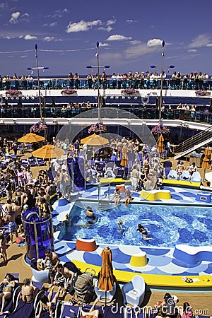 Carnival Dream Cruise Ship - Pool Party Fun Editorial Photography ...