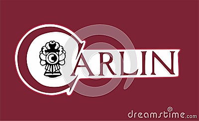 Carlin On A Red Background Cartoon Vector | CartoonDealer.com #247694835