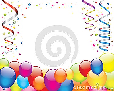 Pink Party Border stock vector. Illustration of design - 25657819