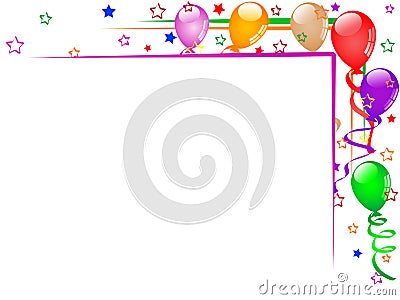 Pink Party Border stock vector. Illustration of design - 25657819
