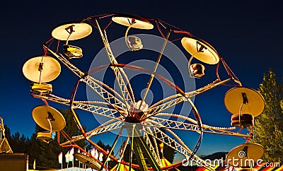 Carnival Sunset Umbrella Ride Stock Photo - Image: 33263250