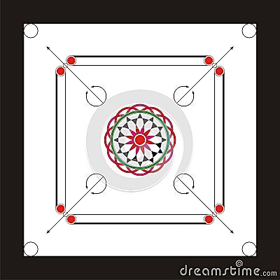 Carrom Board Design Stock Images - Image: 4510354