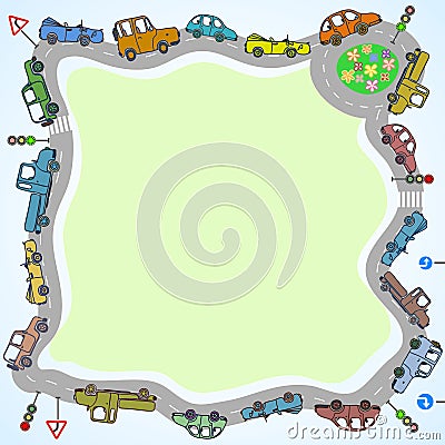 Cars Frame Royalty Free Stock Photography - Image: 32162107