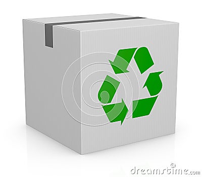 Carton Box And Recycling Symbol Stock Photography | CartoonDealer.com ...