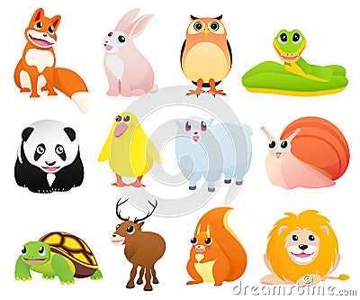 Cartoon Animals Vector Illustration | CartoonDealer.com #23502314
