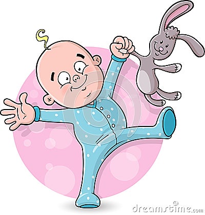 Cartoon Babys First Steps Stock Images - Image: 19213134