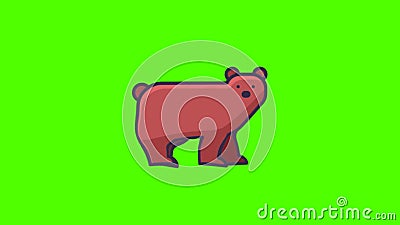 Cartoon Bear Walking Simple Animation - Bear Walking Animation, Endless ...