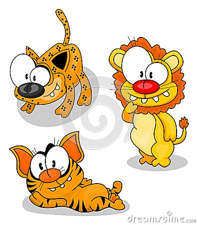 Cartoon Big Cats Stock Photos - Image: 11039243