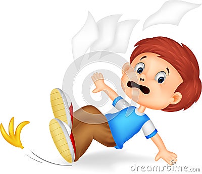 Cartoon Boy Fall Down Vector Illustration | CartoonDealer.com #45747166