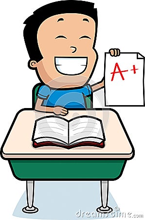 Cartoon Boy Grades Stock Vector - Image: 47527384