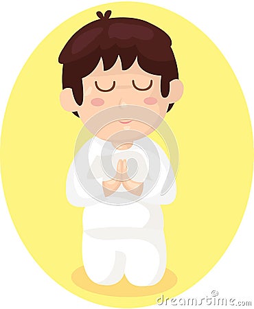Cartoon Boy Praying Royalty Free Stock Photo - Image: 26943945