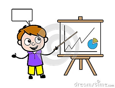 Cartoon Boy With Presentation Baord Royalty-Free Stock Photography ...
