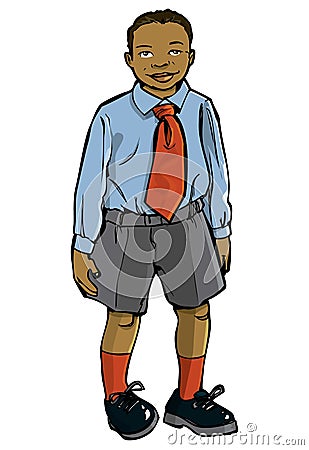 Cartoon Boy In School Uniform Royalty Free Stock Images - Image: 19177829